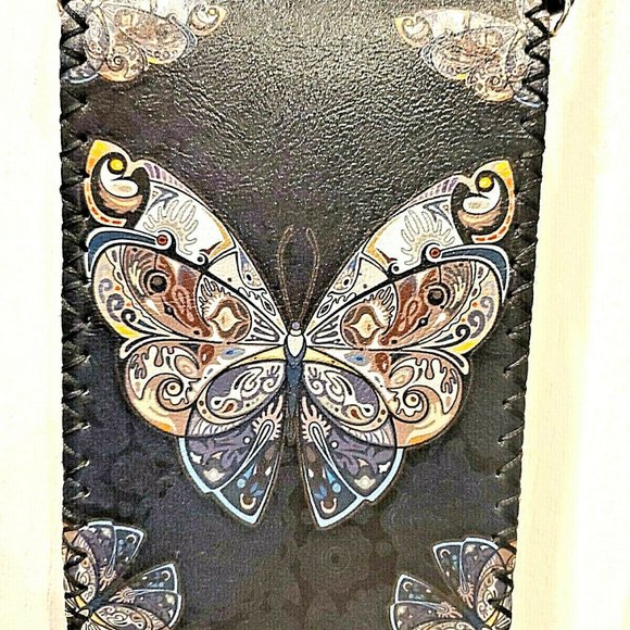 Bags | Cute Hand Painted Designer Butterfly Crossbody Cell Purse | Poshmark